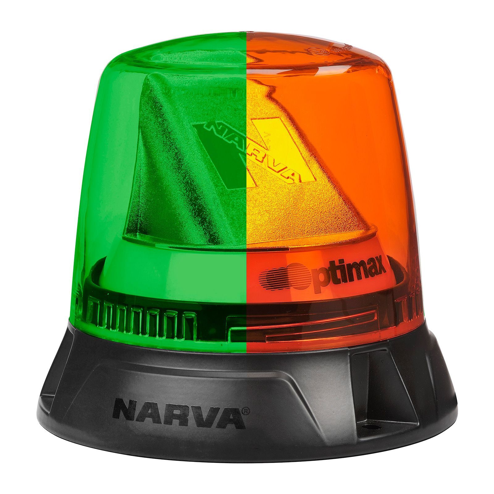 10-33V Optimax LED Rotating Beacon Flange (Amber/Green) - NARVA Part No ...